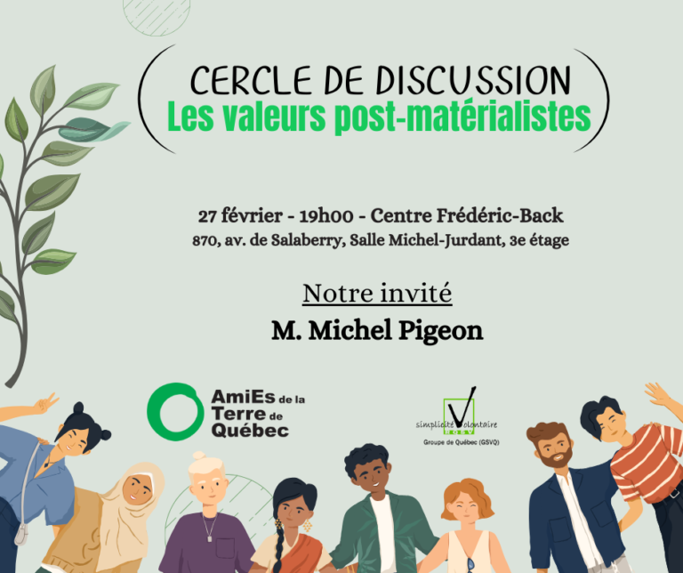 Cercle de discussion - Les valeurs post-matérialistes - AmiEs de la ...